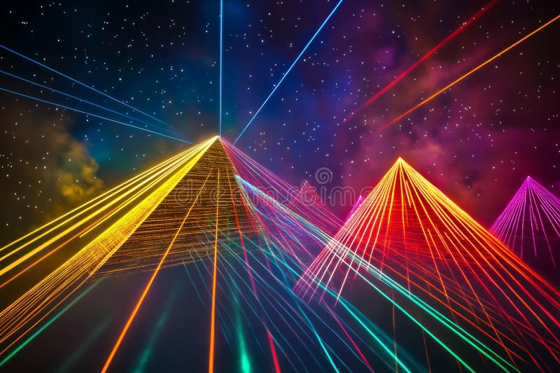Using Generative AI, Colorful Laser Lights Form Patterns Against a Dark ...
