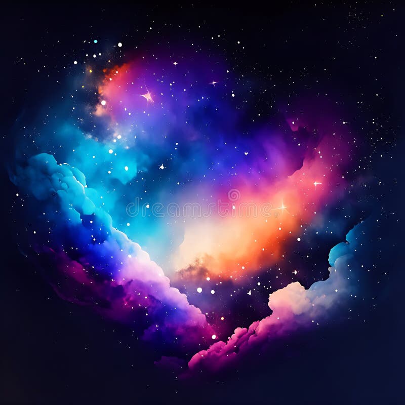 Using Generative AI S Galaxy and Nebula. Abstract Space Background ...