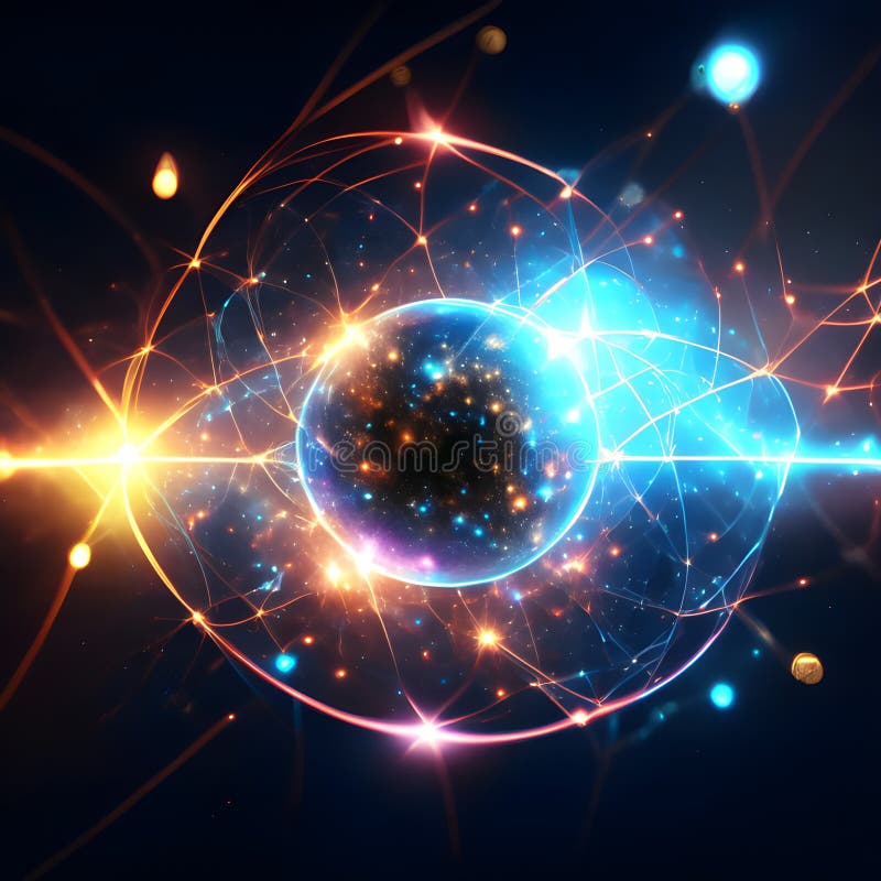 Quantum Concepts Involve Particles Stock Image - Image of shape, light ...