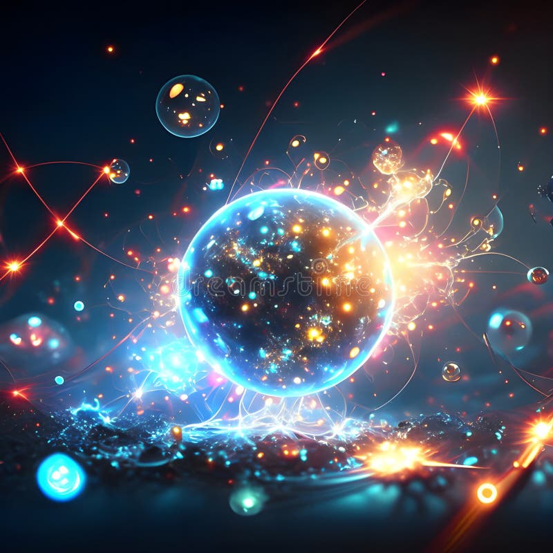 Quantum Concepts Involve Particles Stock Image - Image of motion ...