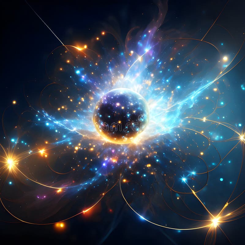 Quantum Concepts Involve Particles Stock Image - Image of shape ...