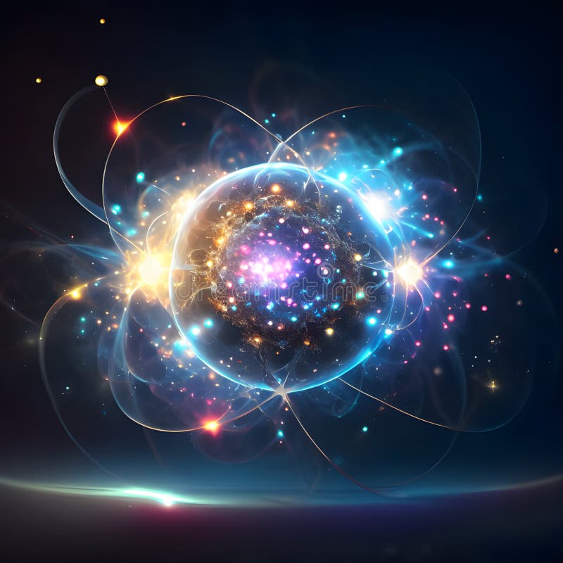 Quantum Concepts Involve Particles Stock Image - Image of circle, color ...