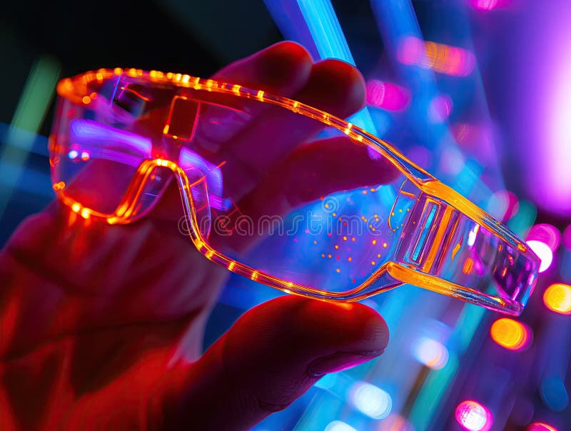 Using Glasses To Touch Objects Stock Illustration - Illustration of ...