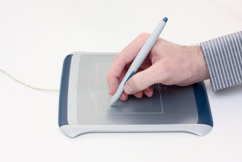 Using a graphics tablet stock photo. Image of equipment - 39164032