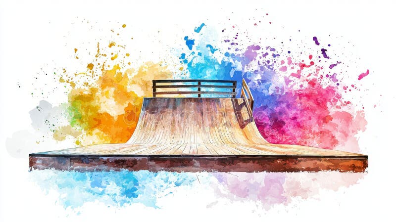 Using a Halfpipe Skateboard Ramp As a Dynamic Border or Creative Design ...