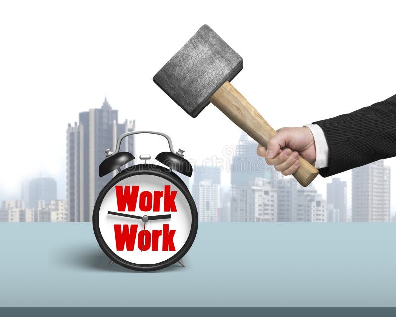 Man Using Hammer Cracking FAITH Word Wooden Board. Stock Photo - Image ...