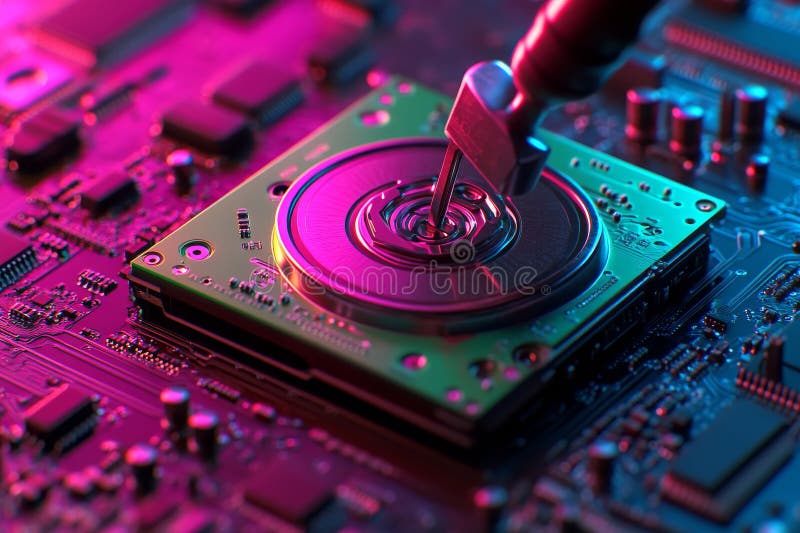 Using a Hammer To Destroy and Deletes Information from a Hard Disk ...