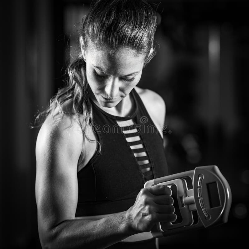 Using Hand Dynamometer for Grip Strength Test Stock Photo - Image of ...