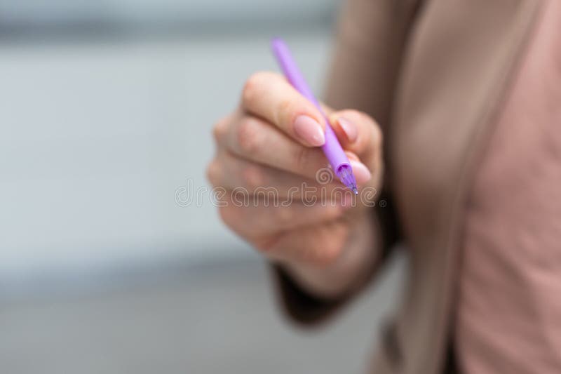 Using a Hand Hold the Pen for Writing. Stock Photo - Image of idea ...