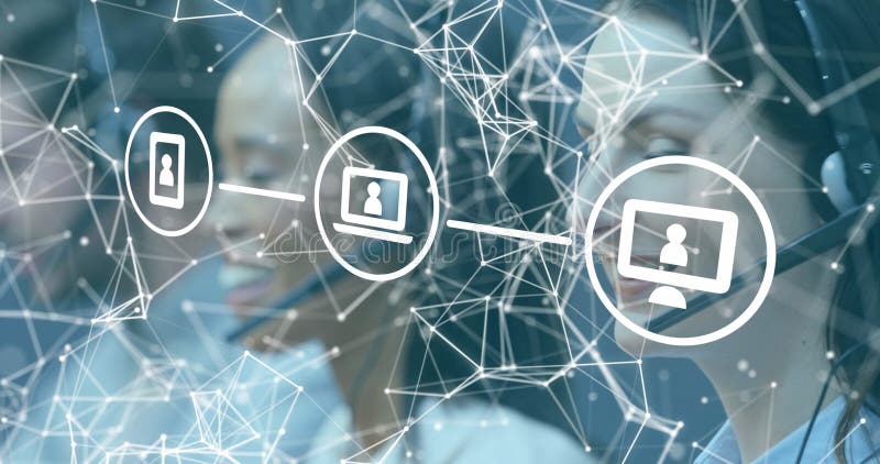 Using Headsets, Customer Service Team Communicating Seamlessly with ...