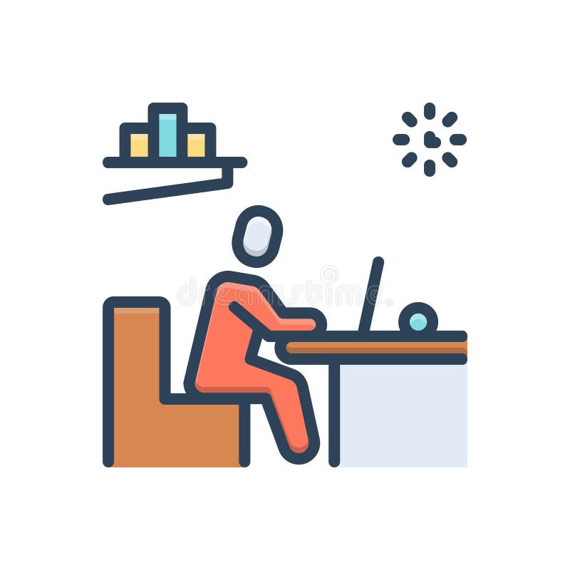 Color Illustration Icon for Using, Practicing and Student Stock Vector ...