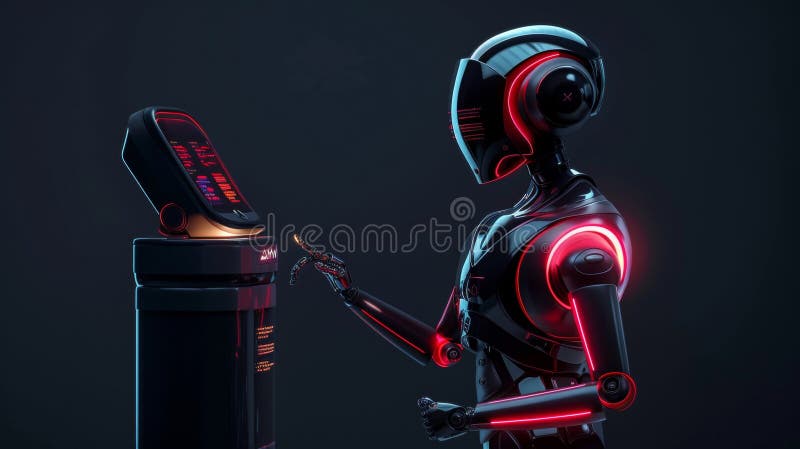 Using Industrial 3D Virtual Interface, Robot with AI Works with the ...