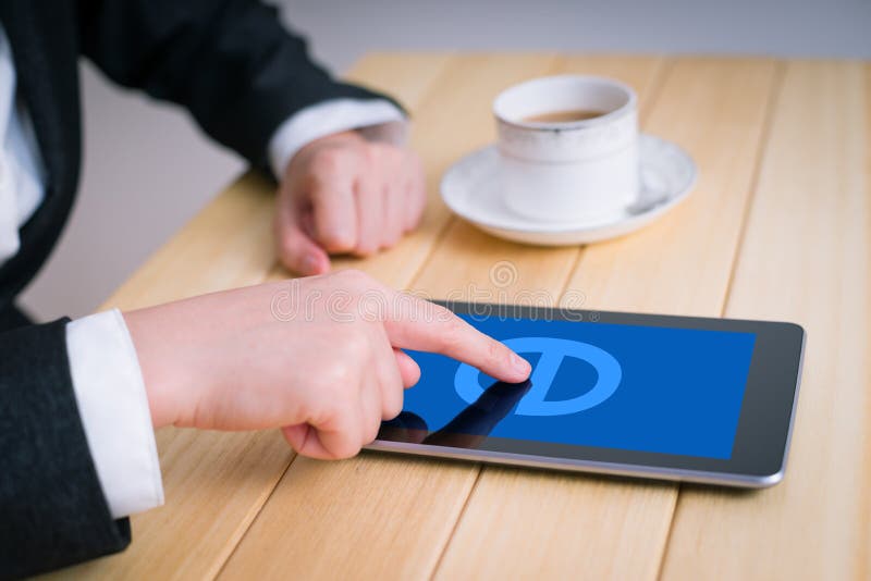 Using Internet with Tablet PC Stock Image - Image of young, reading ...