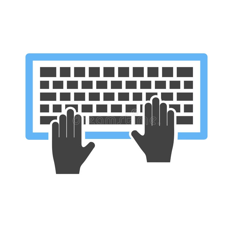 Using Keyboard stock vector. Illustration of typing, laptop - 79023610