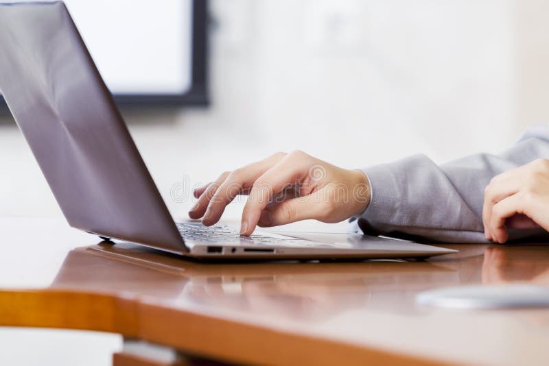 Using laptop stock image. Image of copyspace, closeup - 54886281