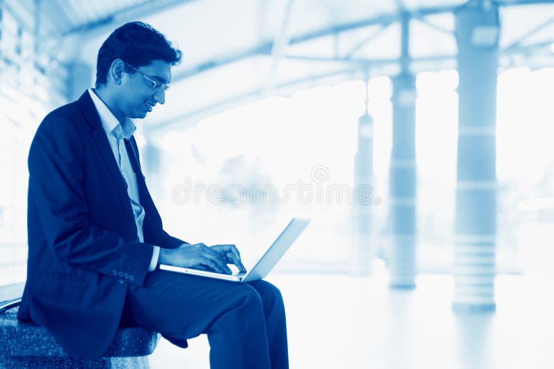 Using Laptop at Train Station Stock Image - Image of railway, malaysian ...