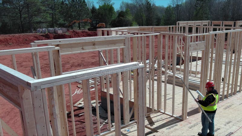 Using a Level on Site Construction Engineer Checks Leveling Quality of ...