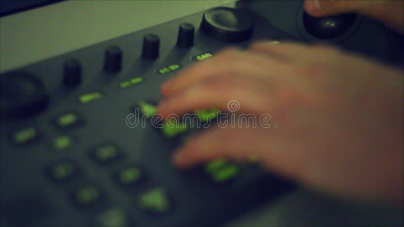 Using Maritime Radar Keyboard by Night Stock Footage - Video of hands ...