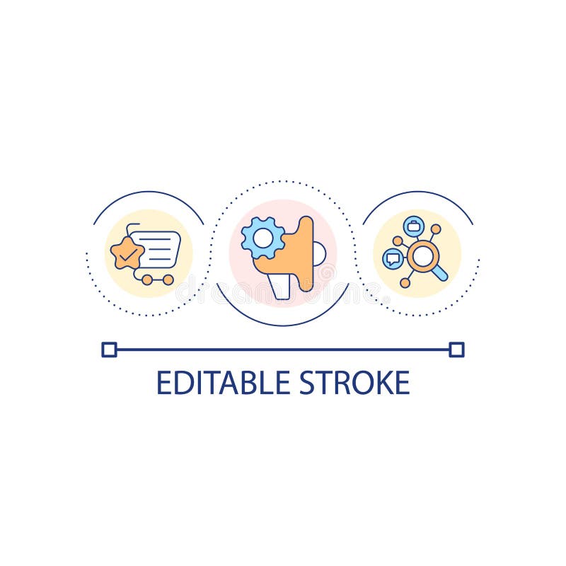 Using Marketing Preferences Loop Concept Icon Stock Vector ...