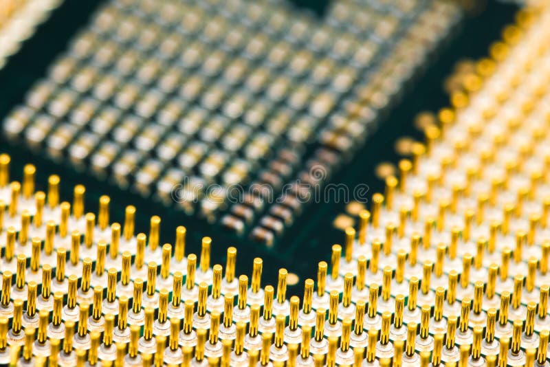 A close glimpse of CPU stock image. Image of nedlles - 108792661