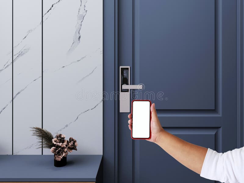 Digital Door Lock Key Card Room Access Security System Stock Photo ...