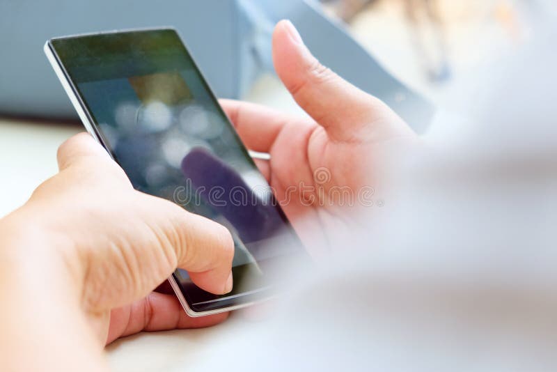 Using mobile devices stock image. Image of females, information - 87784041