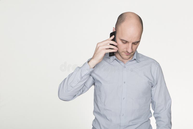 Boring phone call stock image. Image of confidence, sadness - 61811009