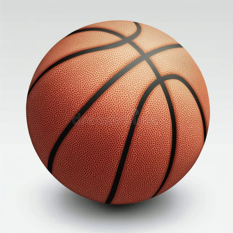 Using Modern, a Basketball is Depicted Isolated on a Clear Background ...
