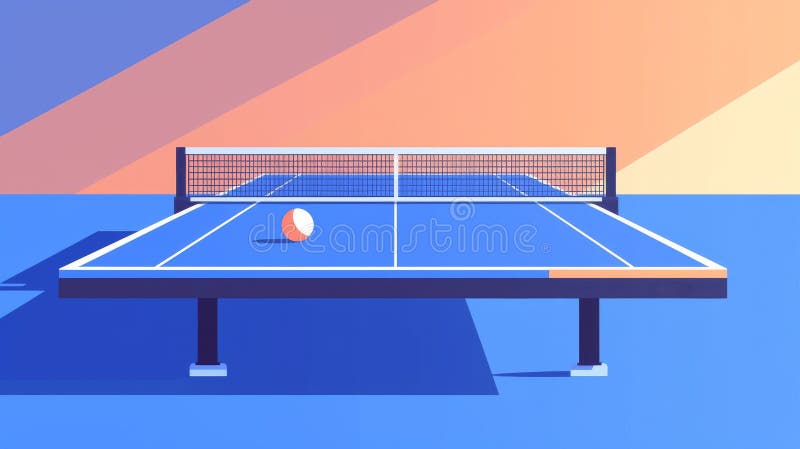 Using Modern Illustration Design, this Icon Depicts a Table Tennis ...