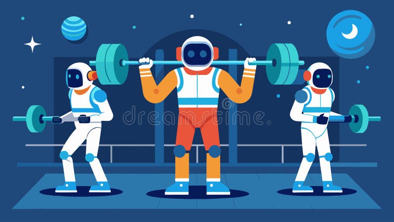 Weightlifting Astronauts Stock Illustrations – 7 Weightlifting ...