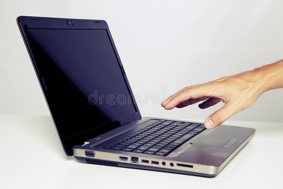 Using my laptop computer stock image. Image of business - 16324775