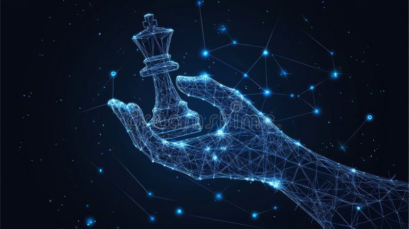 Using a Network of Points, Lines, and Geometric Shapes, an Abstract ...