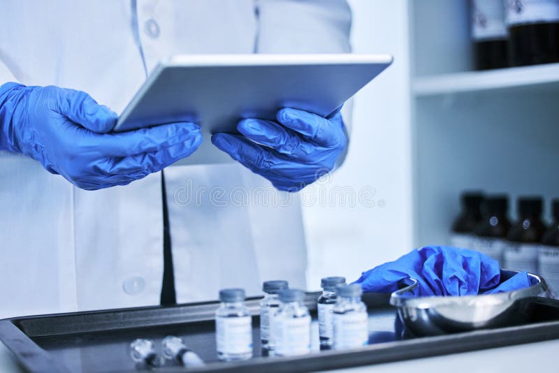 Using Online Resources To Advance Medicine. an Unrecognizable Scientist ...