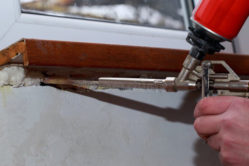 Installation of windows stock photo. Image of white - 116234864