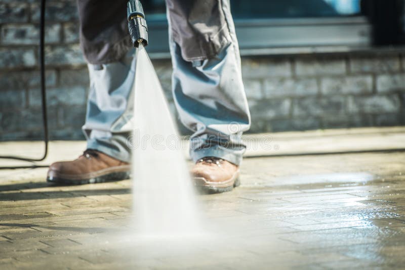 Using Pressure Washer stock photo. Image of equipment - 139550152