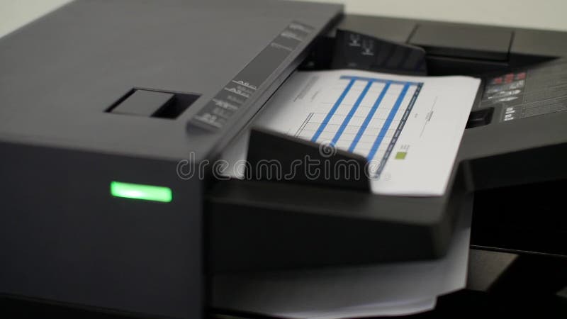 Using the Printer To Scanning the Document Stock Footage - Video of ...