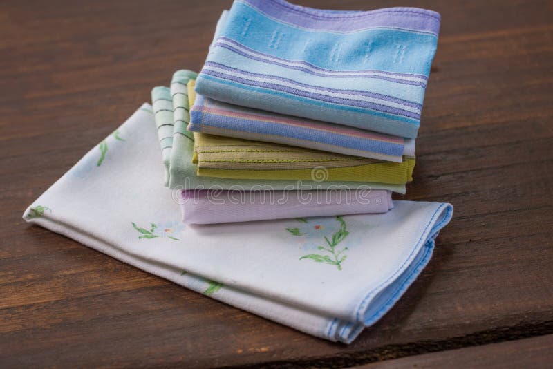 Reusable 100 Percent Cotton Handkerchiefs Stock Photo - Image of drying ...