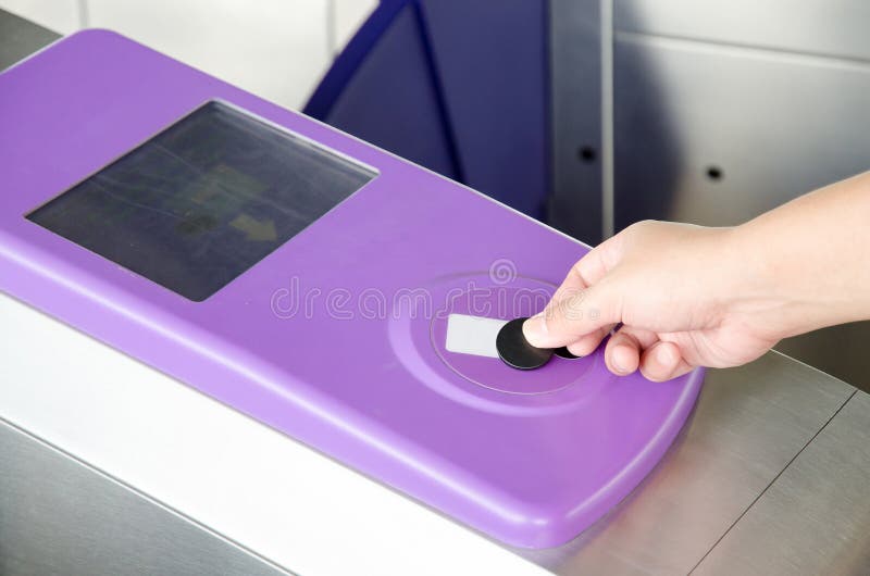 Using RFID token stock image. Image of transport, gate - 81266475