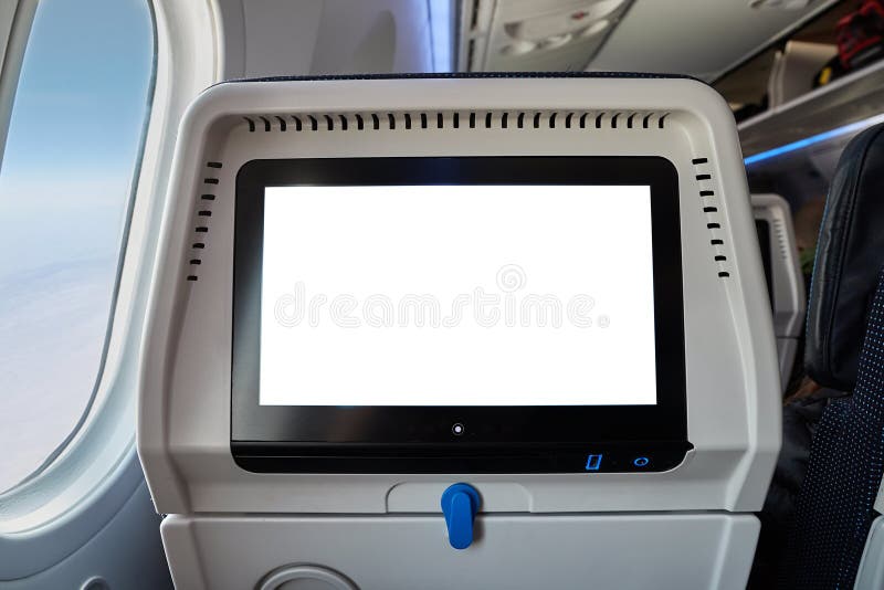 Plane infotainment screen stock photo. Image of mail - 236325398