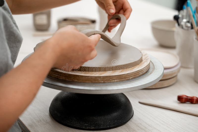 Using a Sharp Pottery Carving Knife To Cut Out a Perfect Round Shape ...