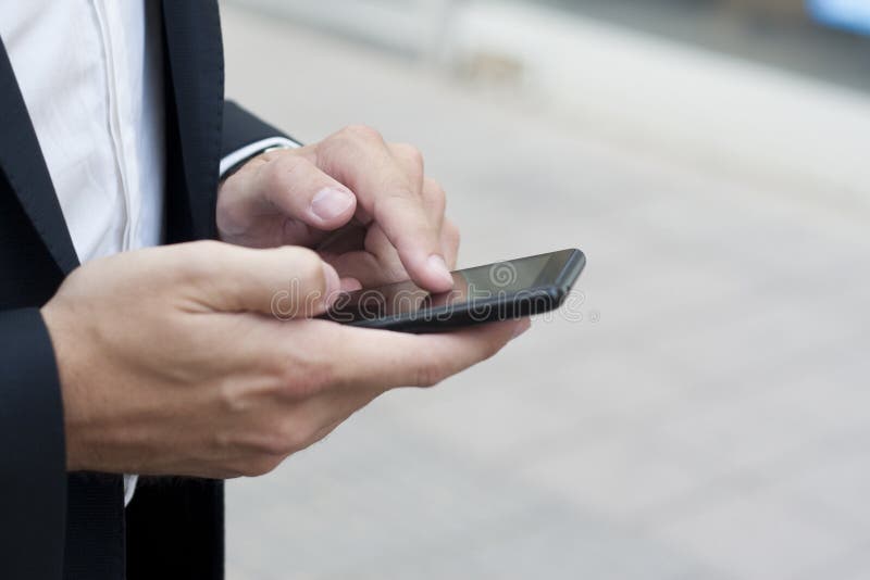 Using Smart Phone stock image. Image of exterior, business - 42500379