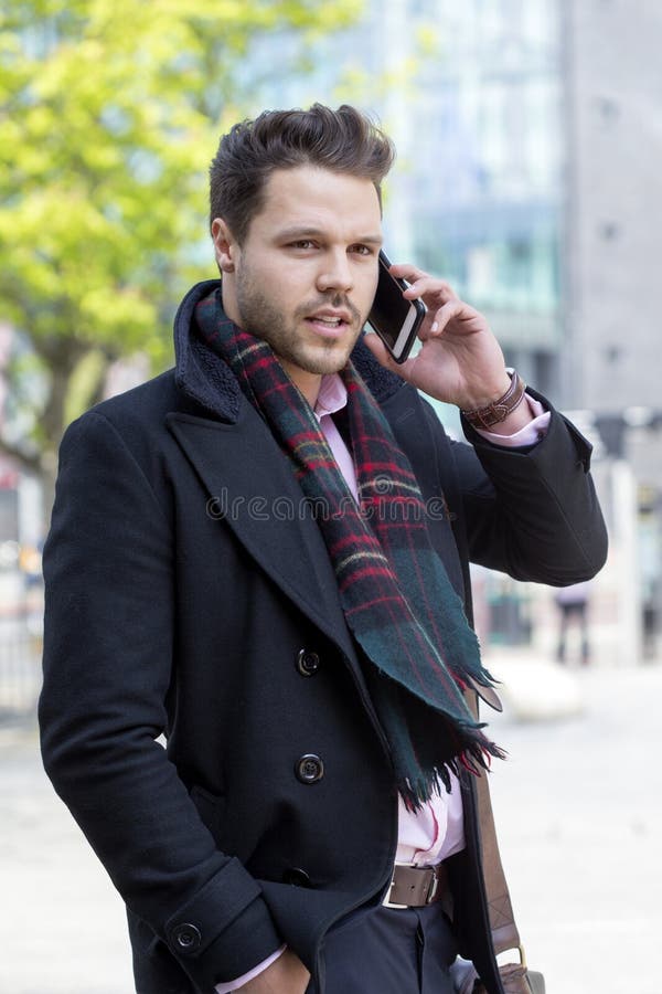 Using a Smartphone in the City Stock Image - Image of conversation ...