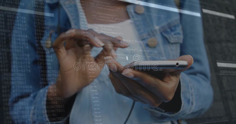 Using Smartphone, Hands Working on Animation Coding in Technology Setting Stock Footage - Video ...