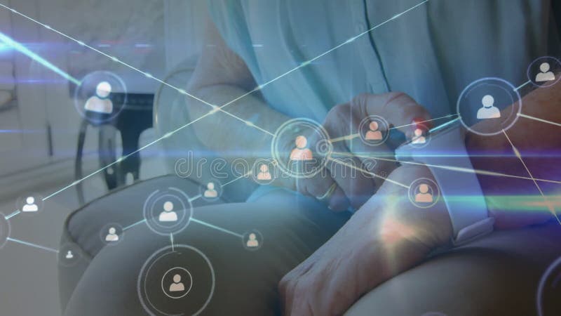 Using Smartwatch, Elderly Person Exploring Digital Network Connections ...