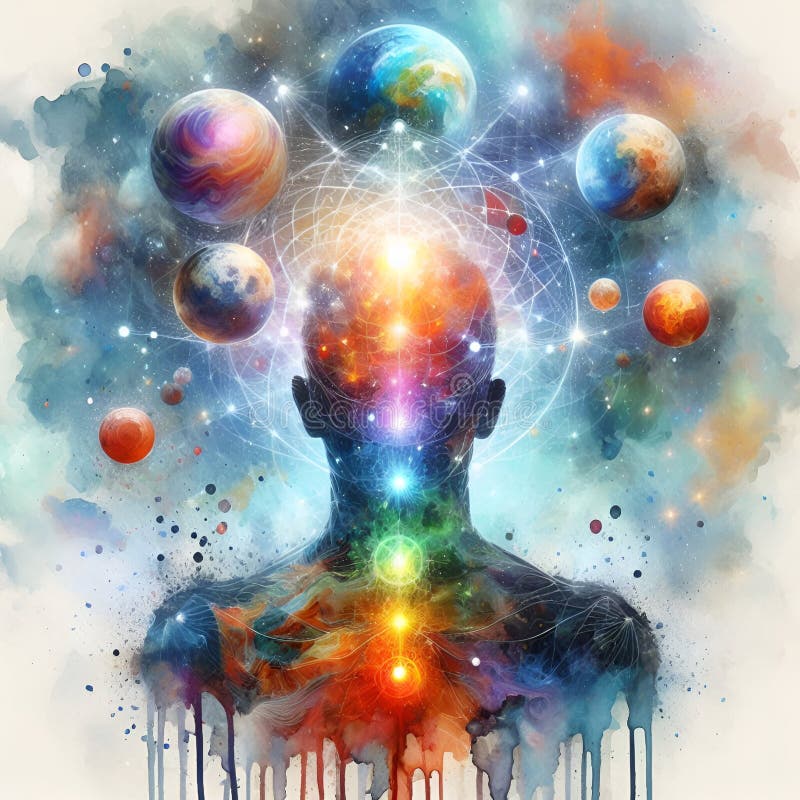 Abstract Watercolors: the Flow of Human Consciousness Stock ...