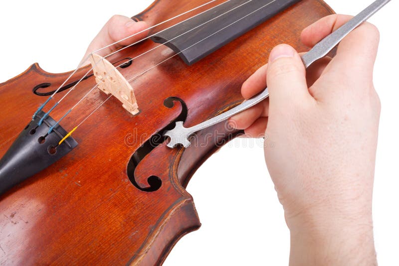 Using the Sound Post Setter Stock Photo - Image of brown, worn: 117040430