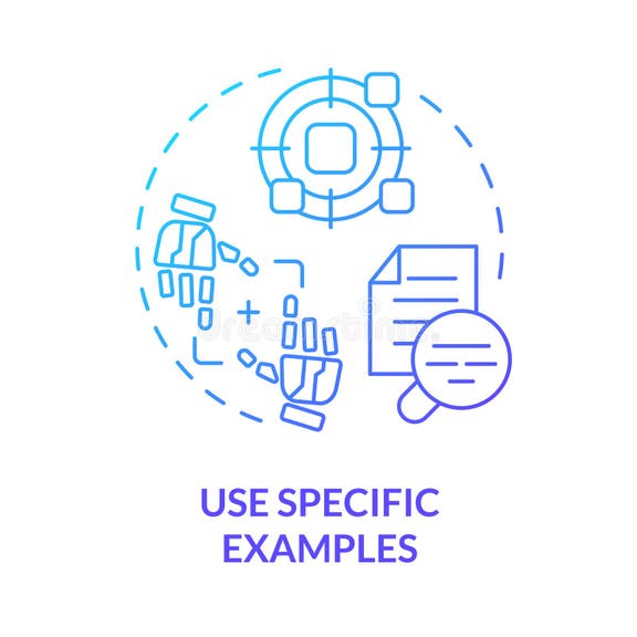 Using Specific Examples Blue Gradient Concept Icon Stock Vector ...