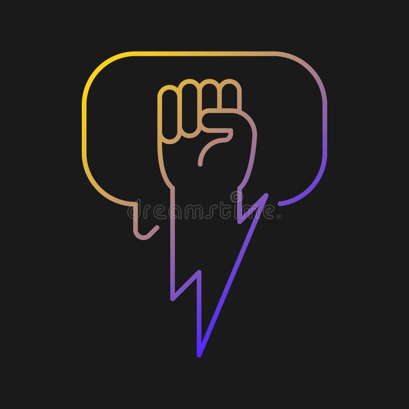 Using Strong Arguments Vector Icon for Dark Theme Stock Vector ...