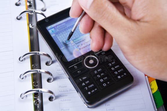 Using Stylus on Touch Screen Cell Phone Stock Image - Image of phone ...