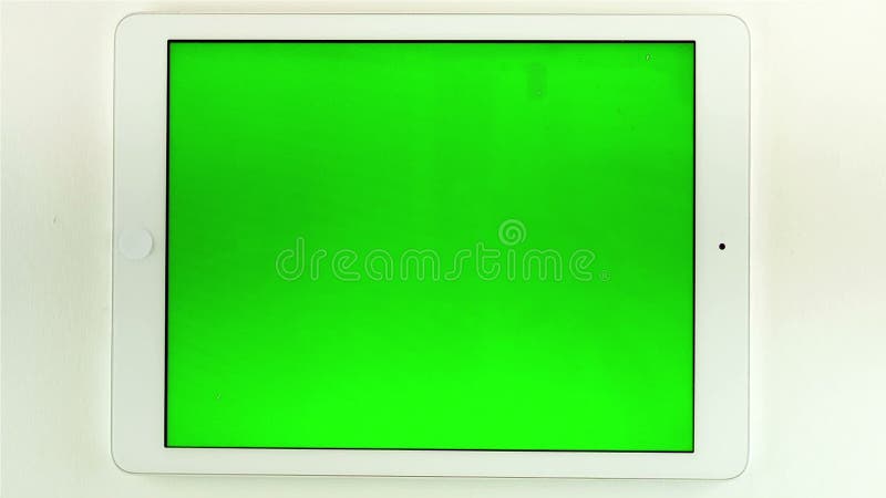Using Tablet Pc with Green Screen Stock Video - Video of smart ...